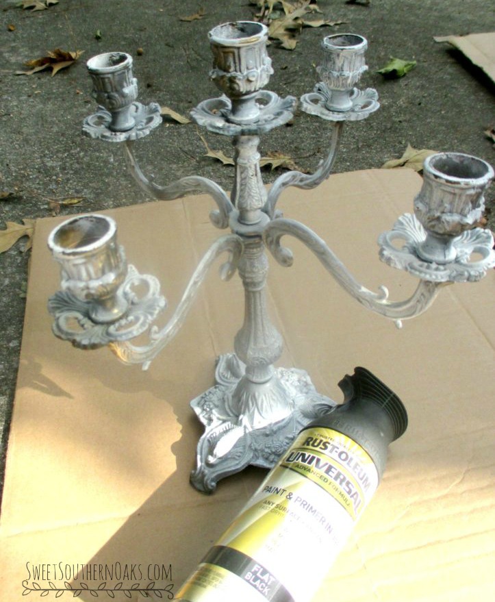 DIY Spooky Halloween Candelabra - Sweet Southern Oaks