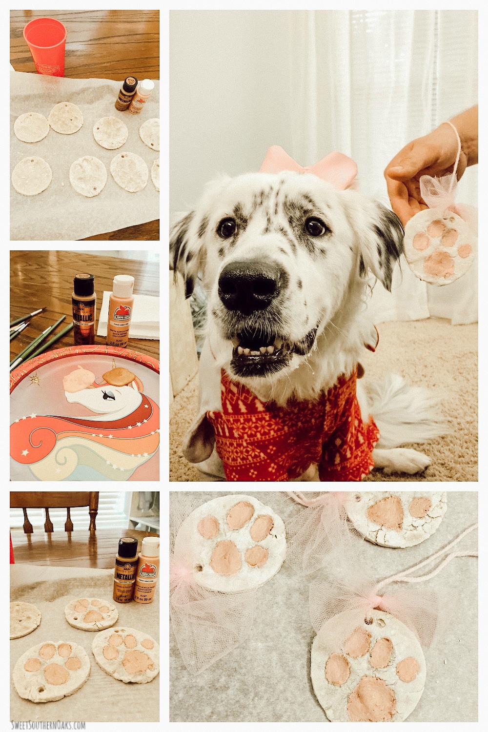 DIY Salt Dough Paw Print Ornaments - Sweet Southern Oaks
