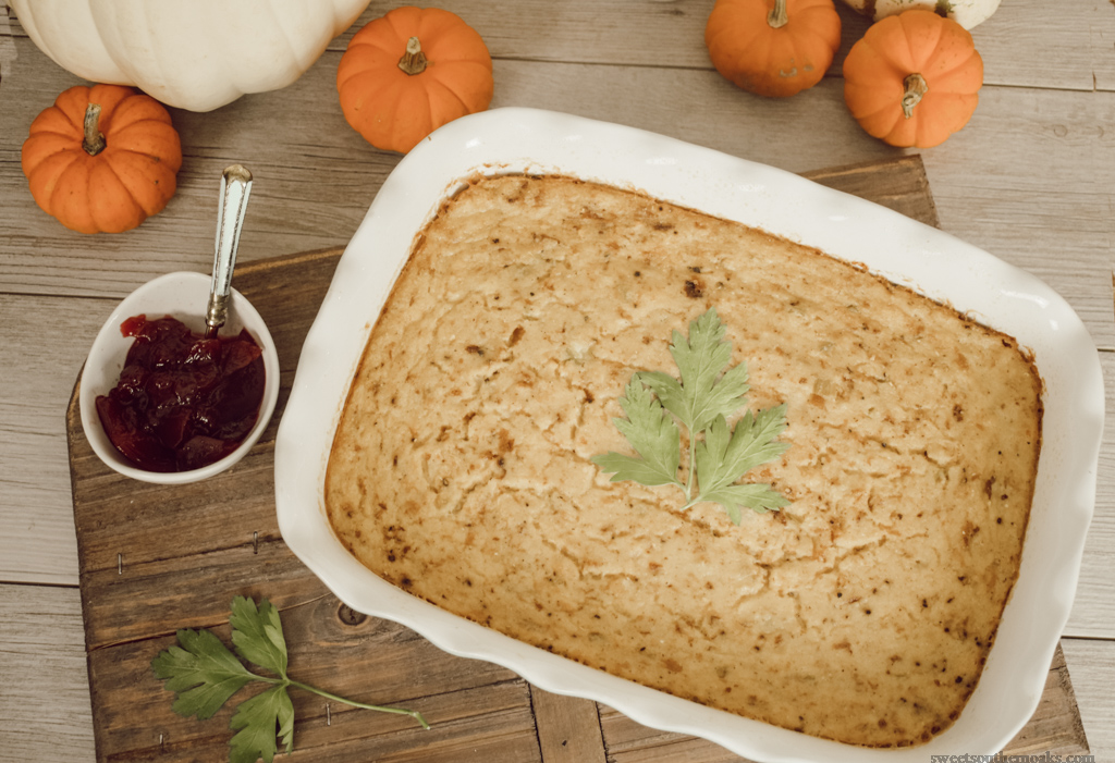 Memaw's Southern Cornbread Dressing - Sweet Southern Oaks